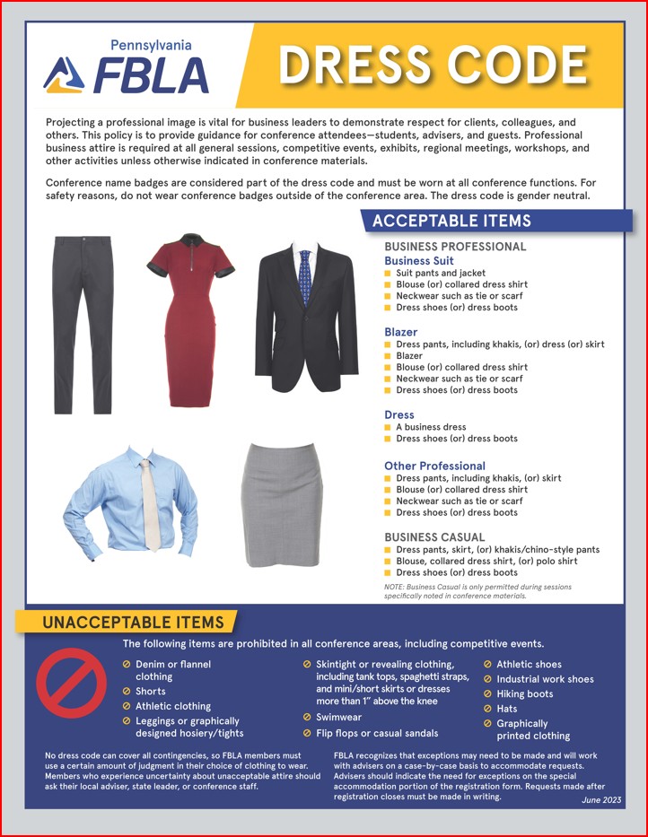 Dress Code - PA FBLA